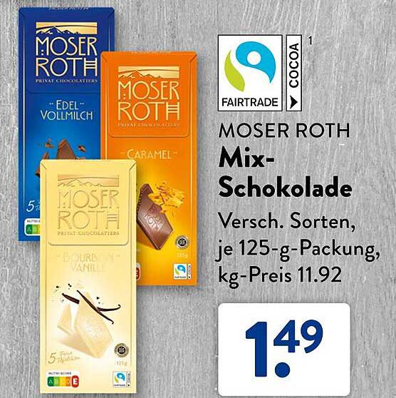 Moser Roth Mix-Schokolade Angebot bei Aldi Süd