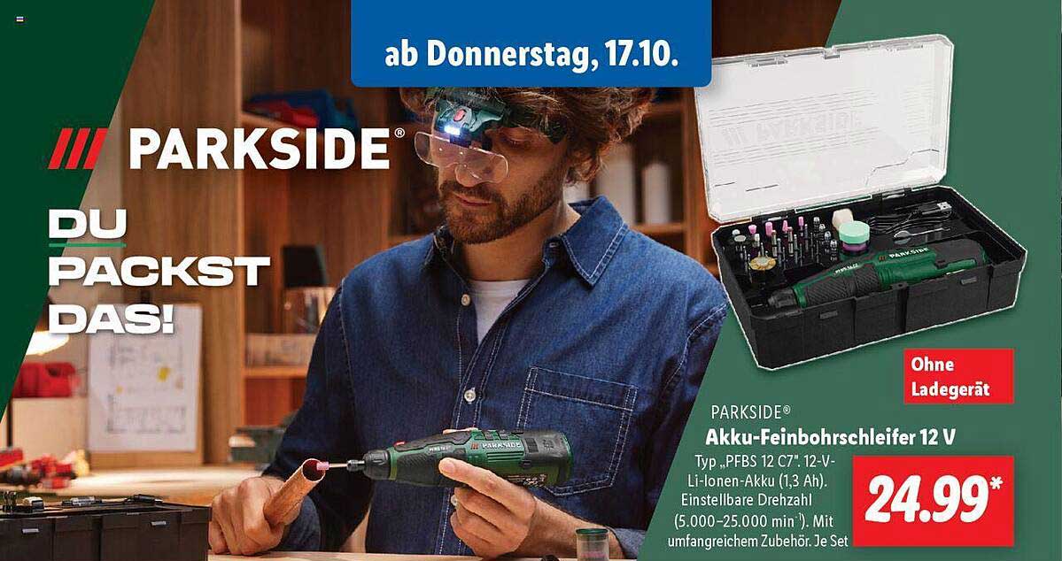 Parkside® Akku-Feinbohrschleifer 12 V Angebot bei Lidl