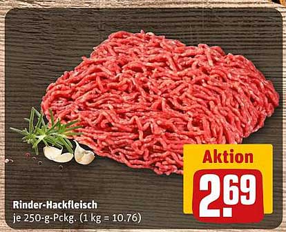 Rinder-Hackfleisch Angebot bei REWE Center - ProspektGuru.de