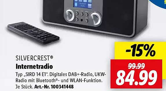 Silvercrest® Internetradio Angebot bei Lidl