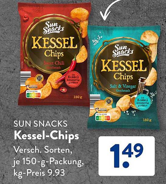 Sun Snacks Kessel-Chips Angebot bei Aldi Süd - ProspektGuru.de