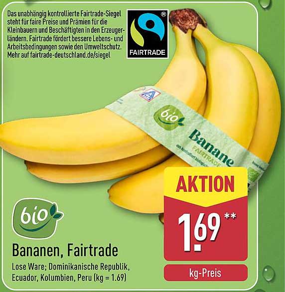 Bio-Bananen, Fairtrade Angebot bei Aldi Nord - ProspektGuru.de