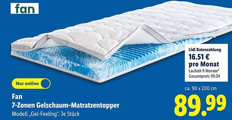 7 Zonen Topper