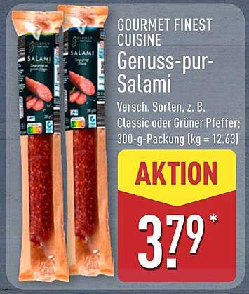 Gourmet Genuss-Pur-Salami - Verschiedene Sorten Angebot bei Aldi Nord ...