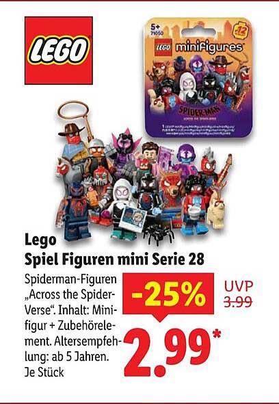 Lego Spiel Figuren Mini Serie 28 - Spiderman-Figuren "Across The Spider ...