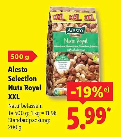 Alesto Selection Nuts Royal Xxl Angebot bei Lidl - ProspektGuru.de