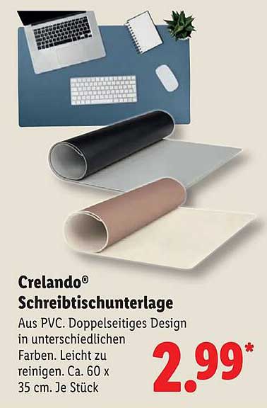 Crelando® Schreibtischunterlage Angebot bei Lidl - ProspektGuru.de