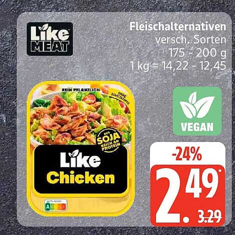 Like Chicken Fleischalternativen Versch. Sorten 175 - 200 G Angebot bei ...