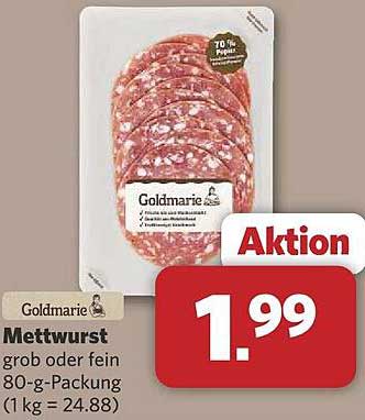 Mettwurst Grob Oder Fein 80-G-Packung Angebot bei Combi - ProspektGuru.de
