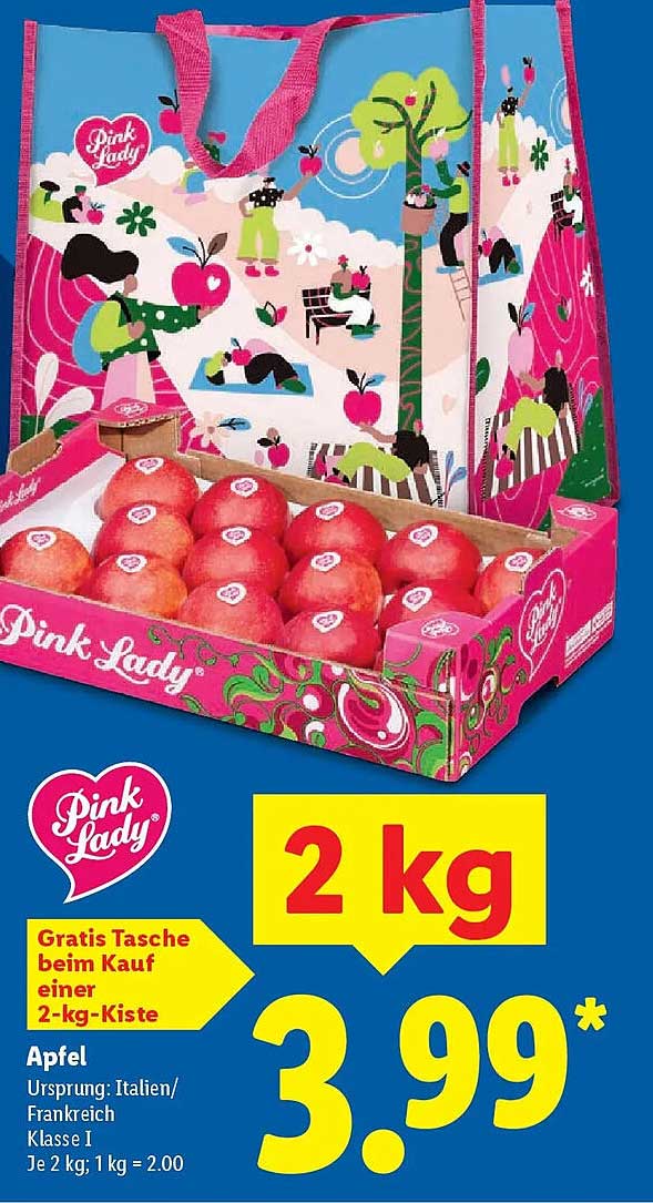 Pink Lady Äpfel 2 Kg Angebot bei Lidl - ProspektGuru.de