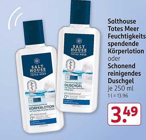 Salthouse Totes Meer Feuchtigkeitsspendende Körperlotion Oder Schonend ...