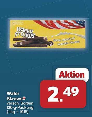 Wafer Straws* Verschieden. Sorten 130-G-Packung Angebot bei Famila Nord ...