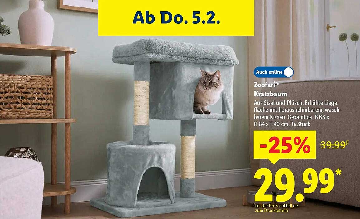 Zoofari® Kratzbaum Angebot bei Lidl - ProspektGuru.de