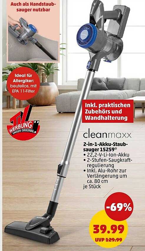 Stilvolle Cleanmaxx Akku Staubsauger Fotosnull