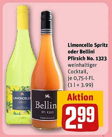 Limoncello Spritz Oder Bellini Pfirsich No. 1323 Weinhaltiger Cocktail ...