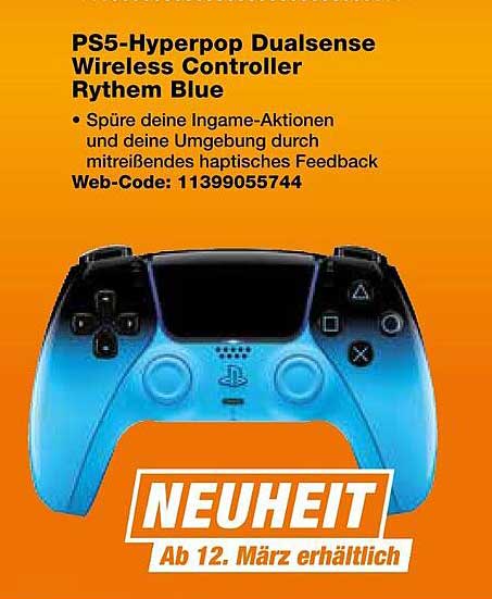 Ps5-Hyperpop Dualsense Wireless Controller Rythem Blue Angebot bei ...