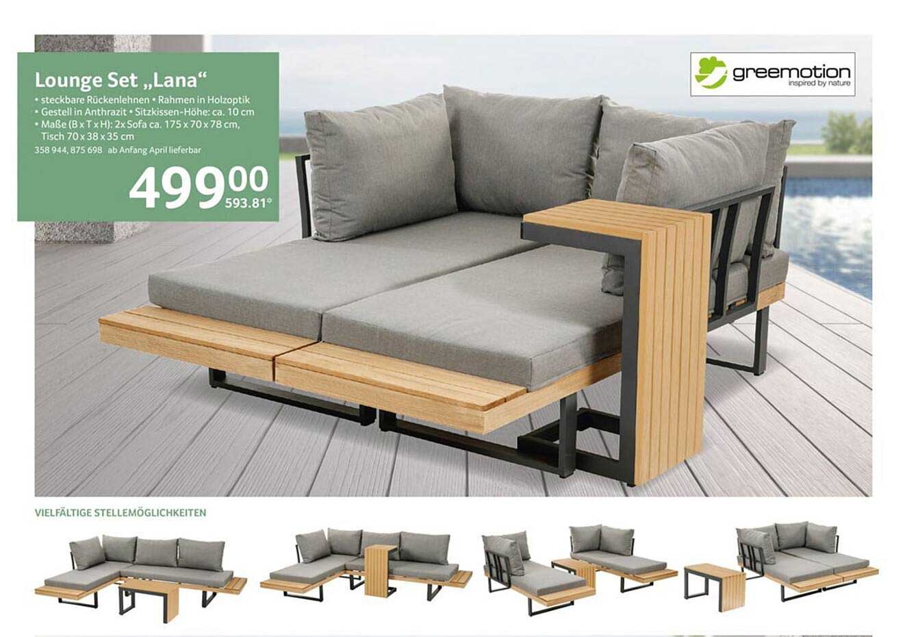 Lounge Set „Lana“ Angebot bei Selgros - ProspektGuru.de