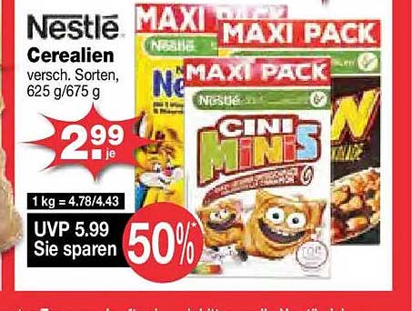 Nestlé Cerealien - Verschiedene Sorten Im Maxi Pack Angebot bei Krümet ...