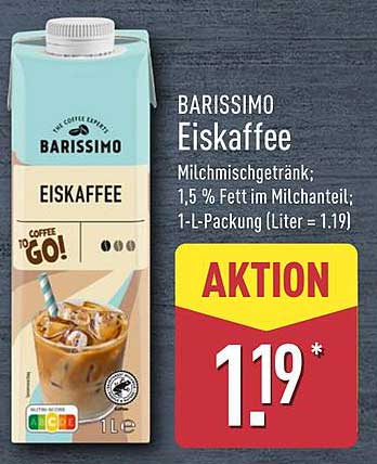 Barissimo Eiskaffee 1-L-Packung Angebot bei Aldi Nord - ProspektGuru.de