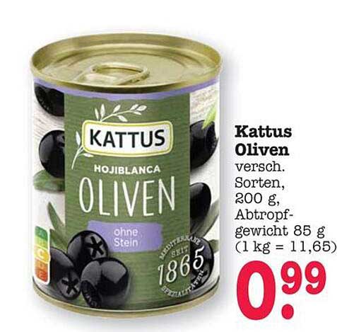 Kattus Oliven Verschiedenen Sorten, 200 G Angebot bei Marktkauf ...