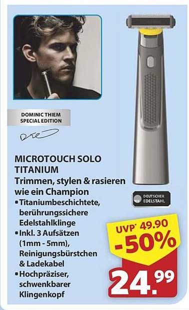 Microtouch Solo Titanium - Trimmen, Stylen & Rasieren Wie Ein Champion ...