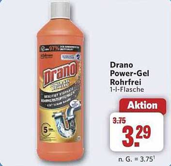 Drano Power-Gel Rohrfrei 1-Liter-Flasche Angebot bei Combi ...