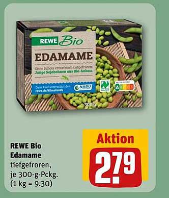 Rewe Bio Edamame Tiefgefroren, Je 300-G-Pckg. Angebot bei REWE Center ...