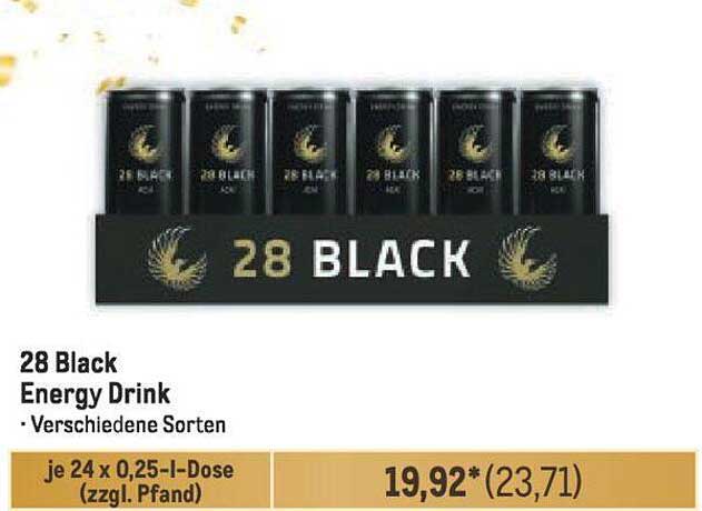 28 Black Energy Drink Angebot bei METRO - ProspektGuru.de