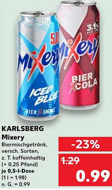Mixery Iced Blue Und Mixery Bier X Cola Angebot bei Kaufland