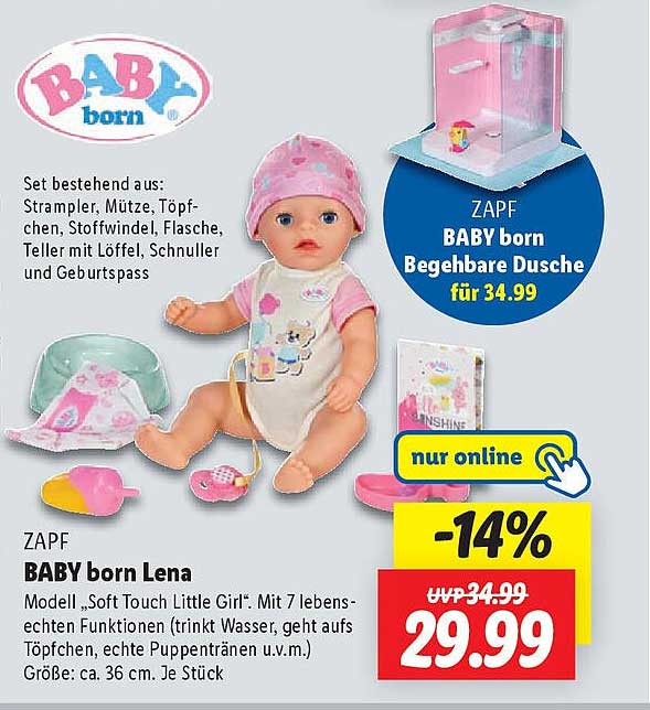 Baby Born Lena Angebot bei Lidl - ProspektGuru.de