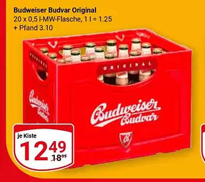 Budweiser Budvar Original Angebot bei Globus - ProspektGuru.de