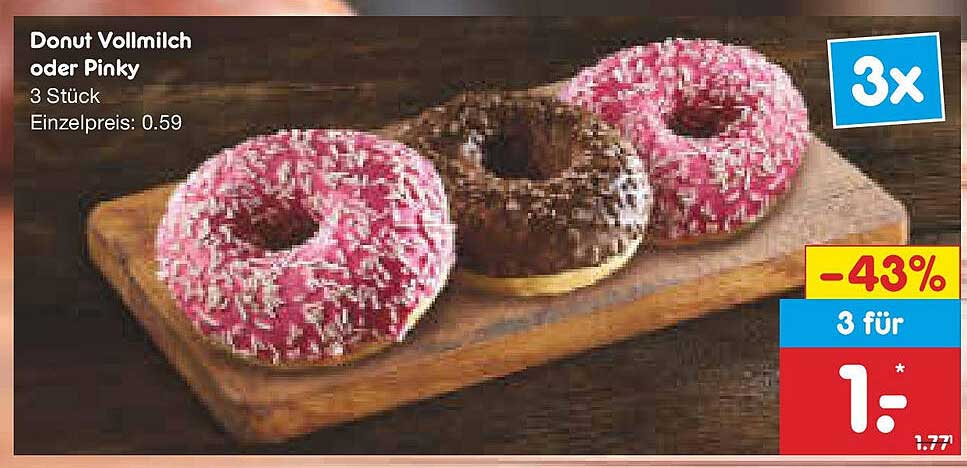 Donut Vollmilch Oder Pinky Angebot bei Netto Marken-Discount
