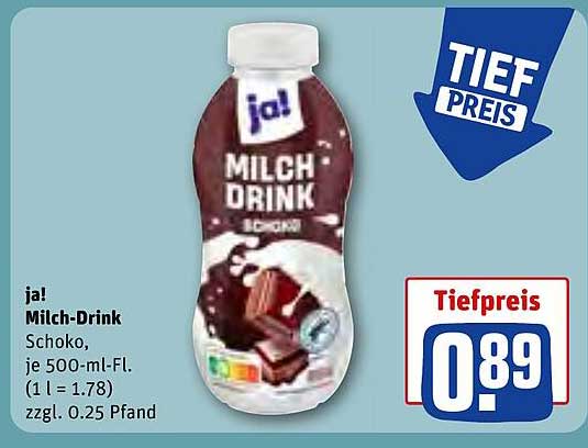 Ja! Milch-Drink Schoko Angebot bei REWE Kaufpark