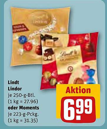 Lindt Lindor Oder Moments Angebot bei REWE