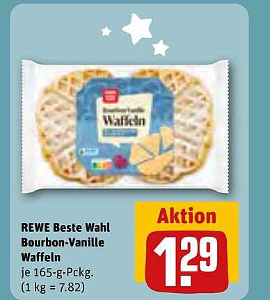 Rewe Beste Wahl Bourbon-Vanille Waffeln Angebot bei REWE Center
