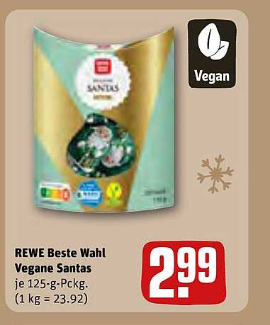Rewe Beste Wahl Vegane Santas Angebot bei REWE Center