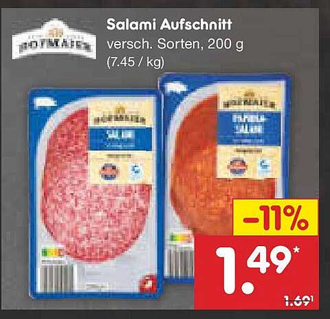 Salami Aufschnitt Angebot bei Netto Marken-Discount - ProspektGuru.de
