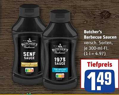 Butcher's Barbecue Saucen Angebot bei REWE Center