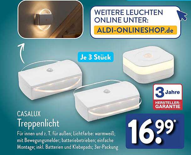Casalux Treppenlicht Angebot bei Aldi Nord