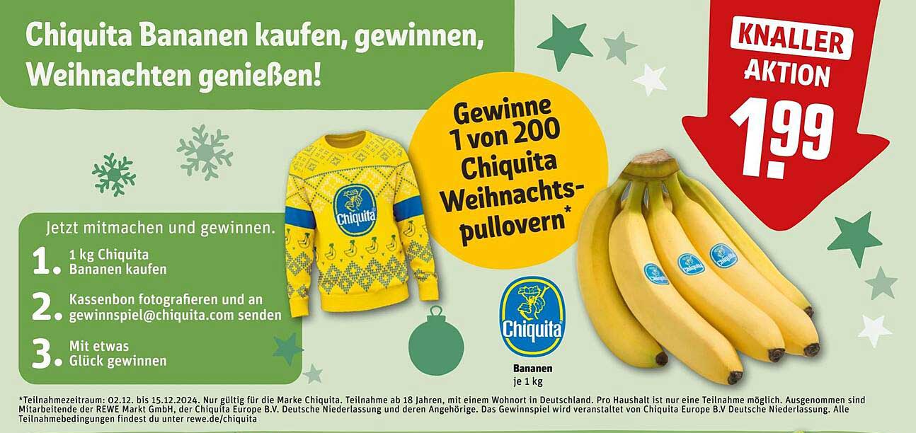 Chiquita Bananen Angebot bei REWE Center
