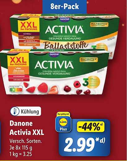 Danone Activia Xxl Angebot bei Lidl - ProspektGuru.de
