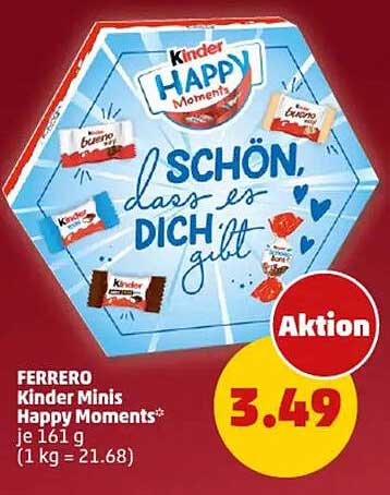 Ferrero Kinder Minis Happy Moments Angebot bei Penny