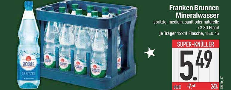 Franken Brunnen Mineralwasser Angebot bei E-Center - ProspektGuru.de