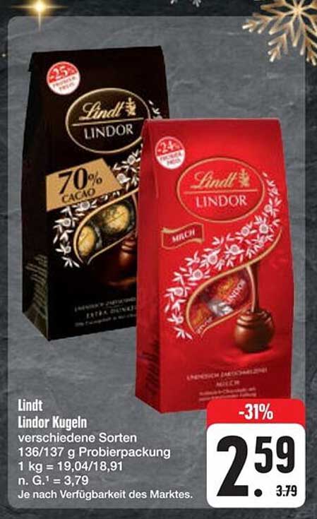 Lindt Lindor Kugeln Angebot bei E-Center