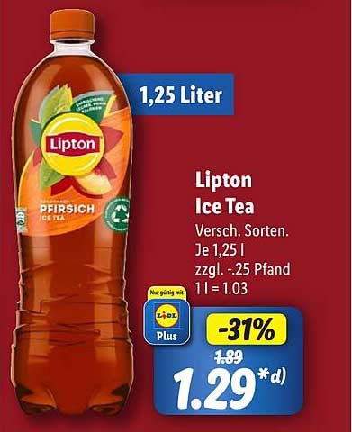 Lipton Ice Tea Angebot bei Lidl