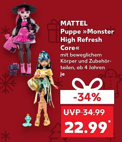 Mattel Puppe »Monster High Refresh Core« Angebot bei Kaufland