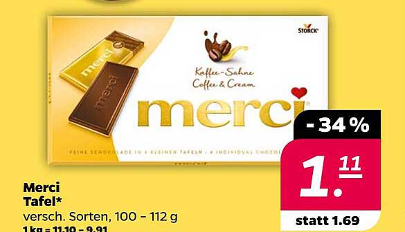 Merci Tafel* Angebot bei NETTO