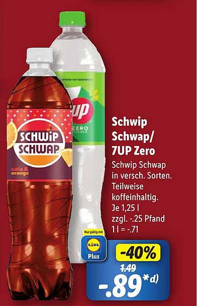 Schwip Schwap/ 7Up Zero Angebot bei Lidl