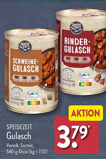 Speisezeit Gulasch Angebot bei Aldi Nord