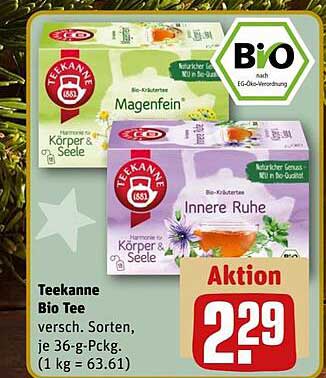Teekanne Bio Tee Angebot bei REWE Center